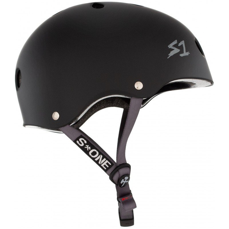 S-ONE HELMET LIFER Black Matte / Bright Grey Straps